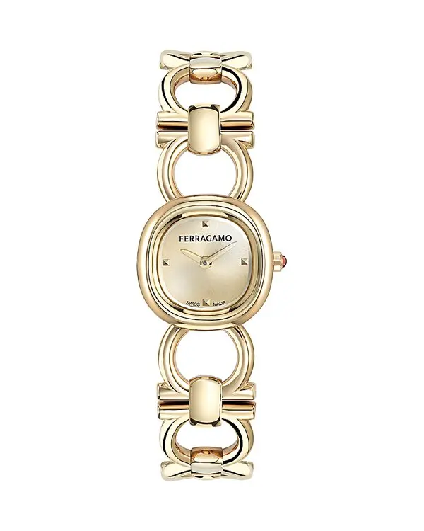 FERRAGAMO Double Gancini Petite Bracelet Watch, 21mm