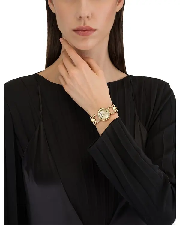 FERRAGAMO Double Gancini Petite Bracelet Watch, 21mm