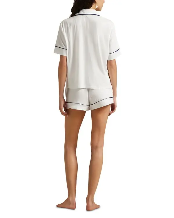 Polo Ralph Lauren Short Sleeve Pajama Set - White Cloud