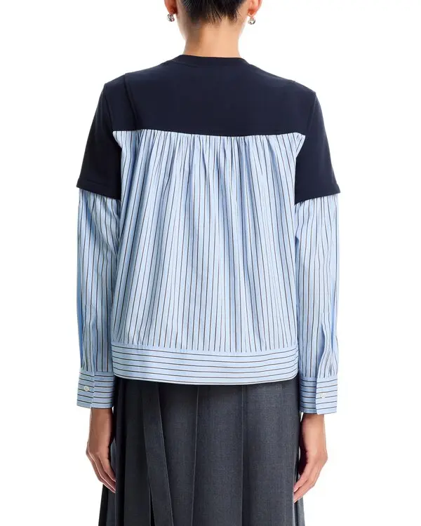 3.1 Phillip Lim Cotton Mixed Media Sweatshirt