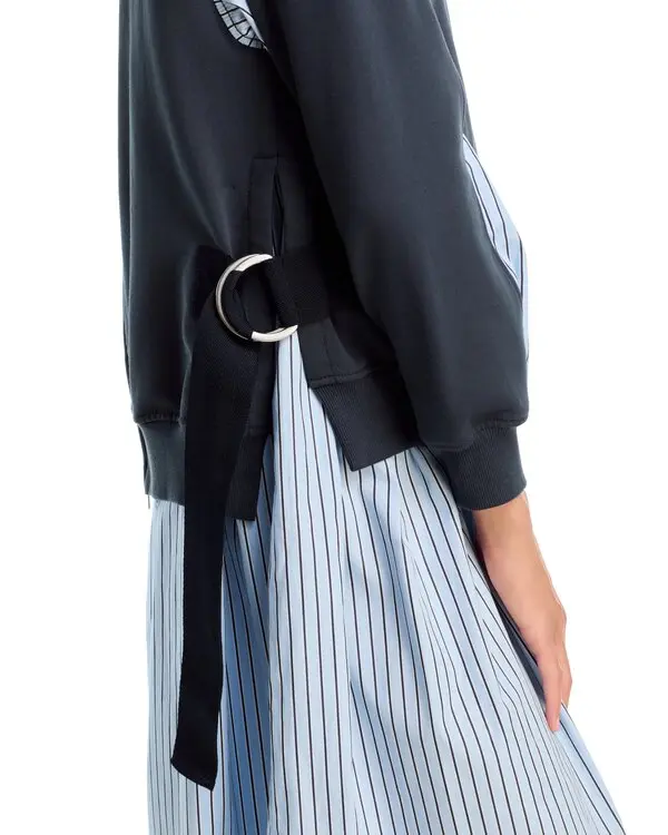 3.1 Phillip Lim Cotton Sweatshirt Combo Dress
