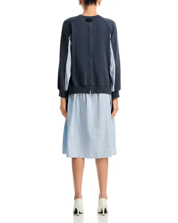 3.1 Phillip Lim Cotton Sweatshirt Combo Dress