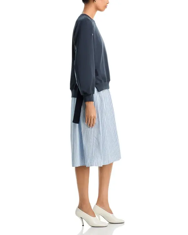 3.1 Phillip Lim Cotton Sweatshirt Combo Dress
