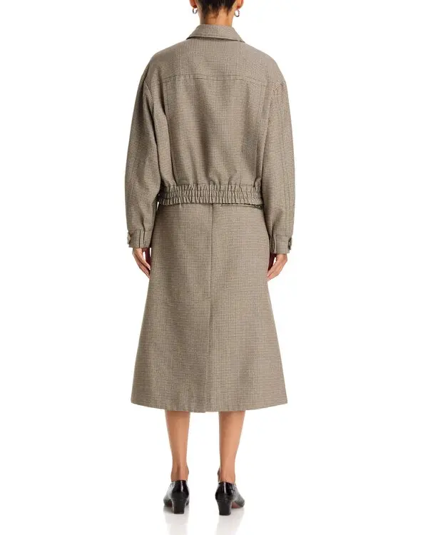 3.1 Phillip Lim Pleated Tweed Midi Skirt