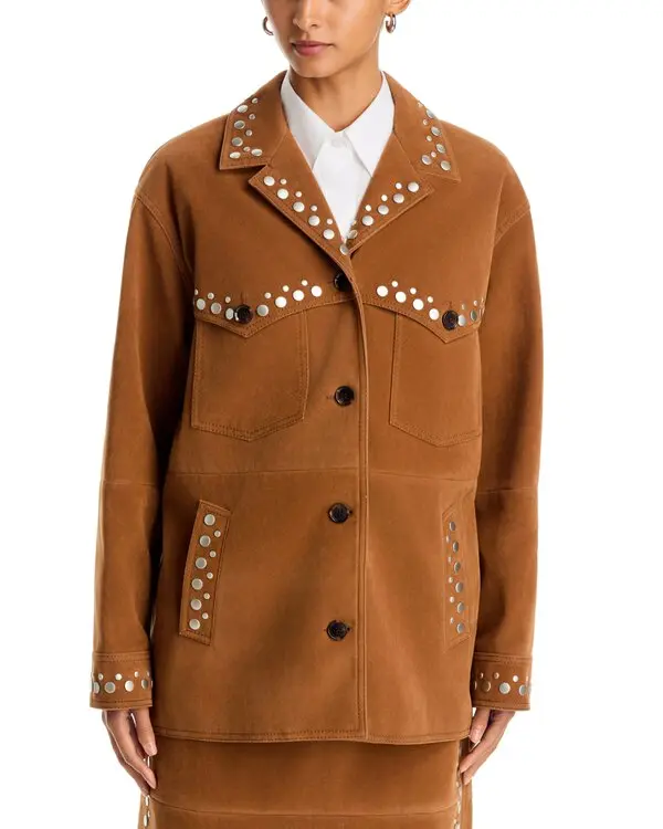 3.1 Phillip Lim Studded Faux Suede Western Jacket