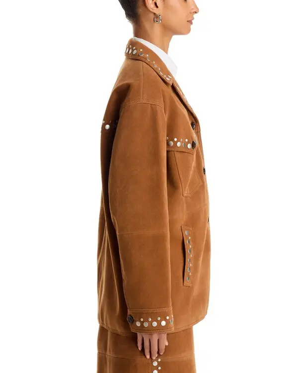 3.1 Phillip Lim Studded Faux Suede Western Jacket