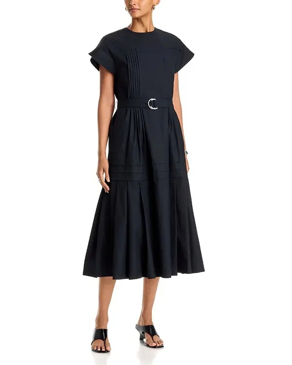 3.1 Phillip Lim Pleated Poplin Midi Dress