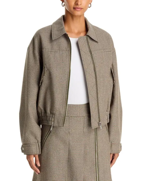 3.1 Phillip Lim Tweed Blouson Bomber Jacket