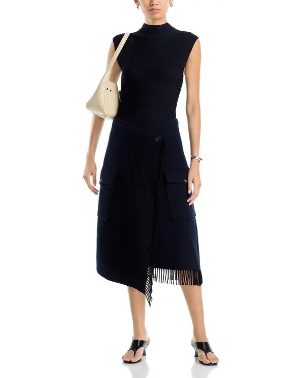 3.1 Phillip Lim Wool Blend Wrap Skirt
