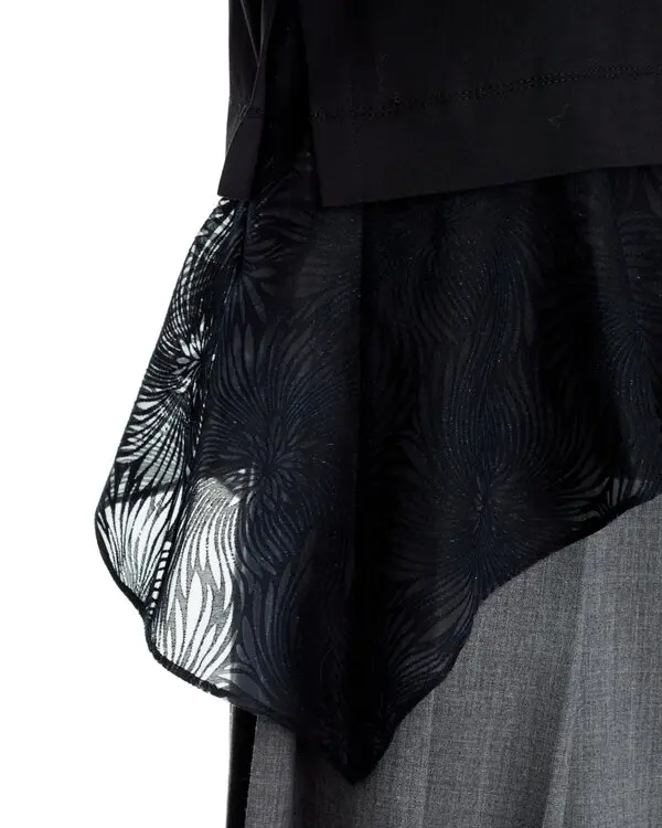 3.1 Phillip Lim Mixed Media Long Sleeve Tee