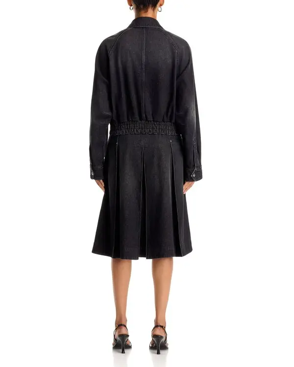 3.1 Phillip Lim Pleated Denim Midi Skirt