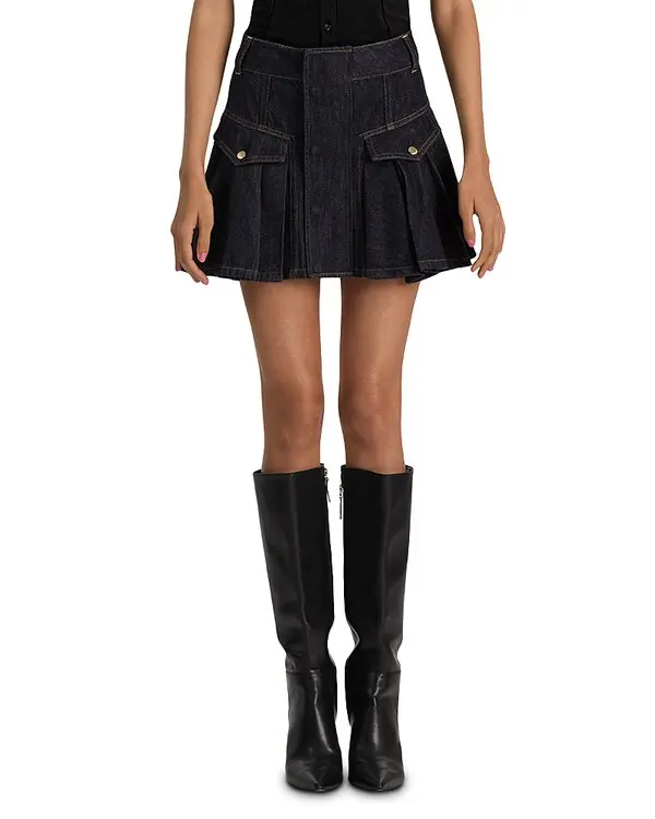 Alice + Olivia Trinity Denim Mini Skirt