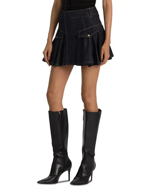 Alice + Olivia Trinity Denim Mini Skirt
