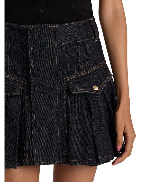 Alice + Olivia Trinity Denim Mini Skirt