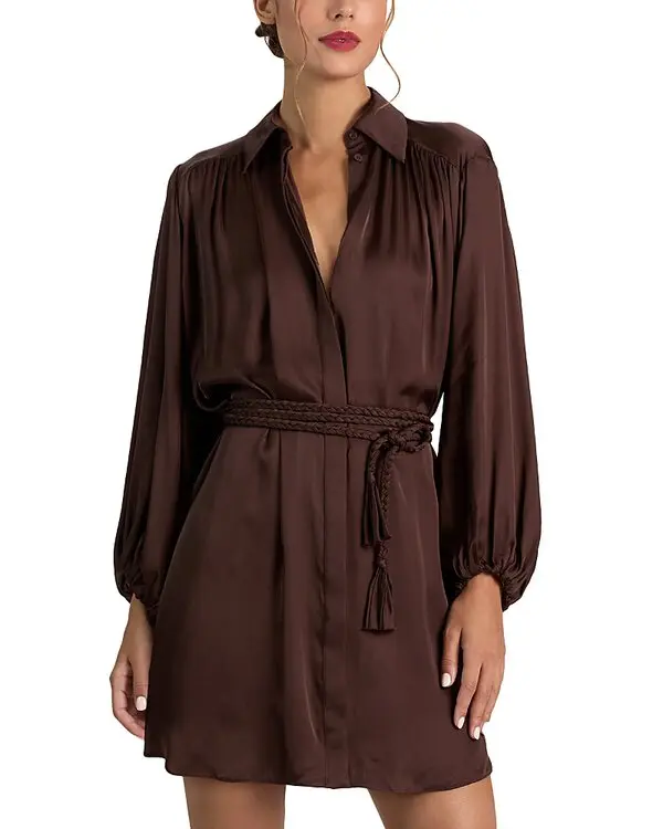Alice + Olivia Margaux Blouson Sleeve Mini Dress