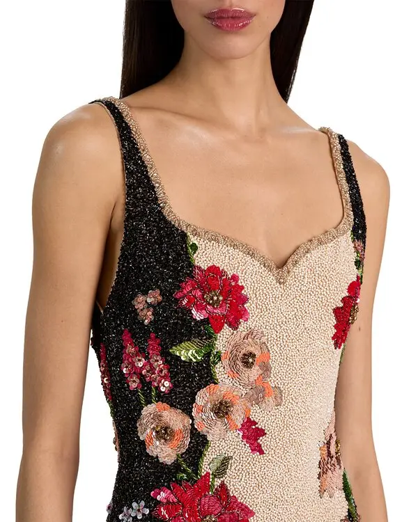 Alice + Olivia Embellished Sweetheart Mini Dress