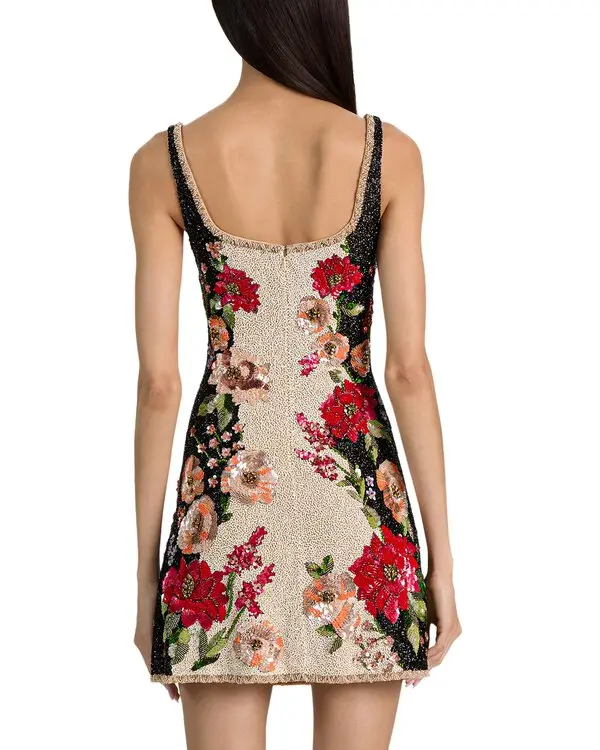 Alice + Olivia Embellished Sweetheart Mini Dress