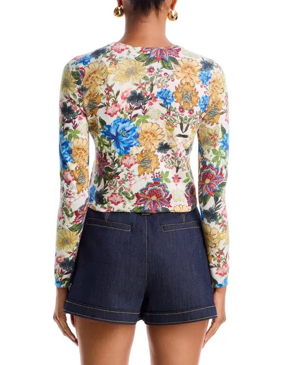 Alice + Olivia Carson Printed Cardigan Sweater