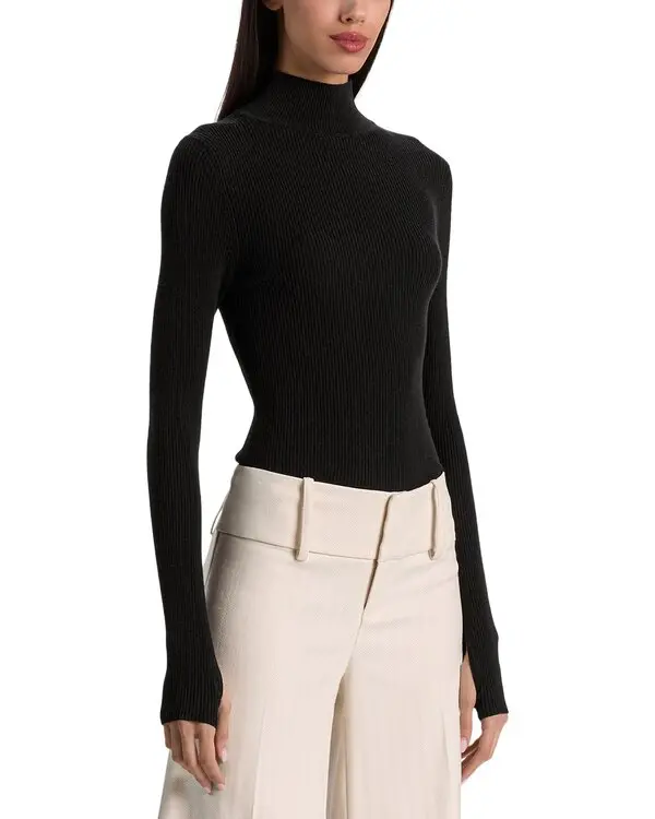 Alice + Olivia Roberta Ribbed Turtleneck Sweater