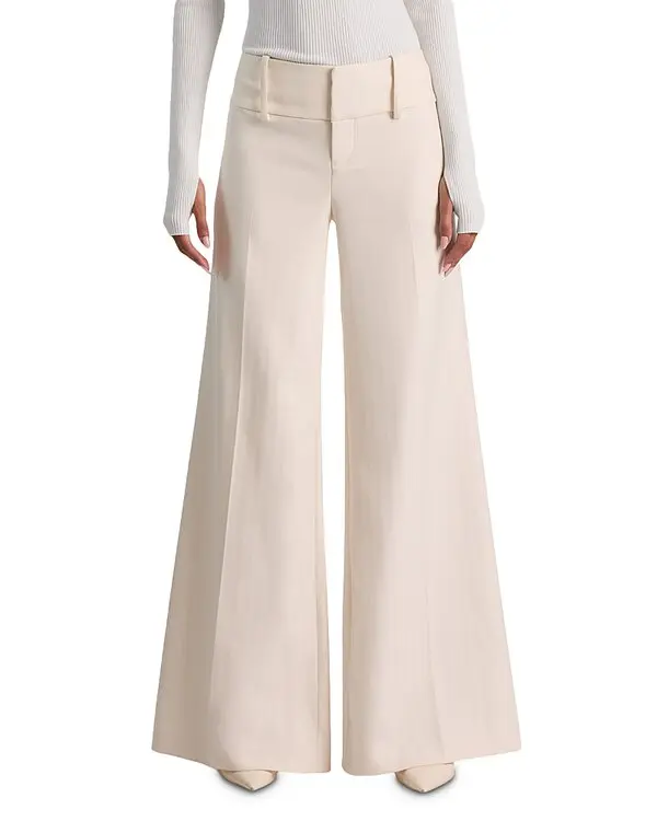 Alice + Olivia Olivia Low Rise Wide Leg Flare Pants