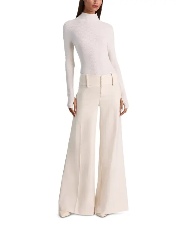 Alice + Olivia Olivia Low Rise Wide Leg Flare Pants