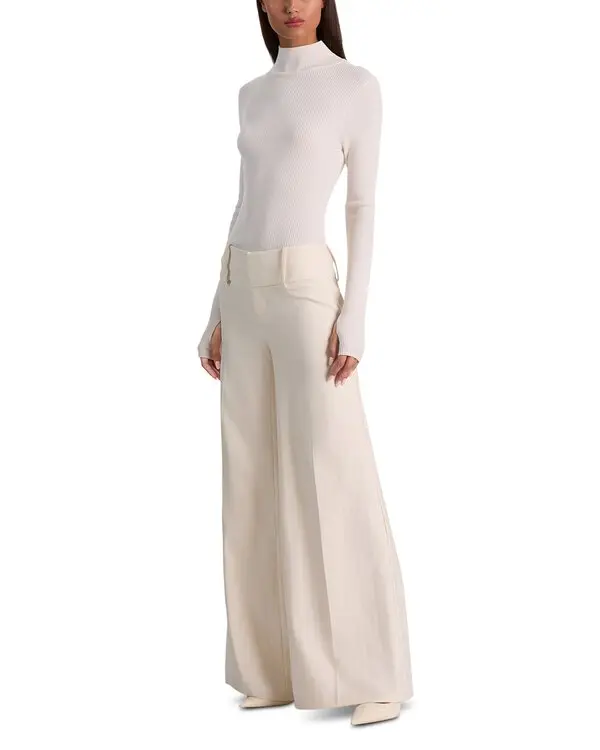 Alice + Olivia Olivia Low Rise Wide Leg Flare Pants