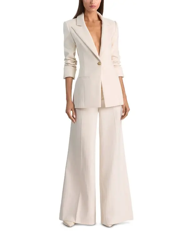 Alice + Olivia Burns Fitted Roll Cuff Blazer