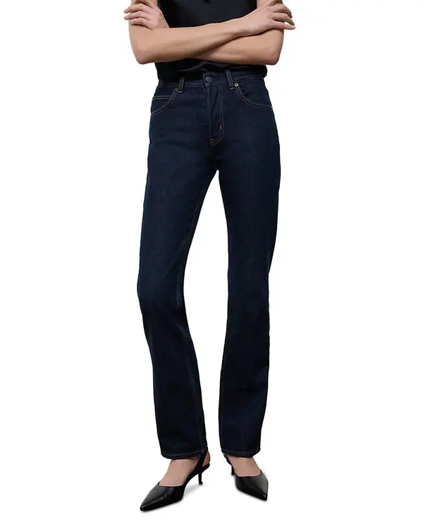 Staud Teddy Mid Rise Straight Jeans