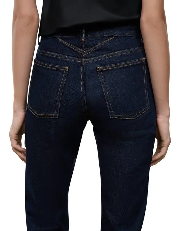 Staud Teddy Mid Rise Straight Jeans