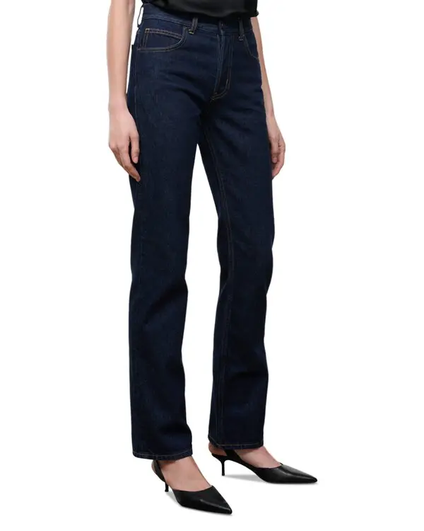 Staud Teddy Mid Rise Straight Jeans