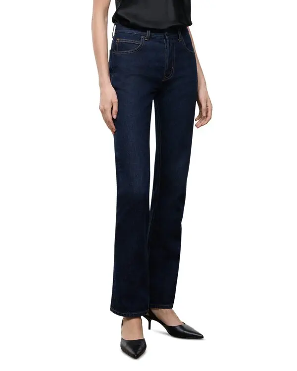 Staud Teddy Mid Rise Straight Jeans