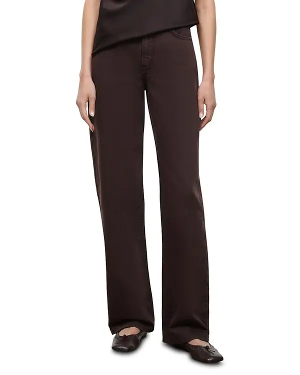 Staud Leo High Rise Straight Jeans