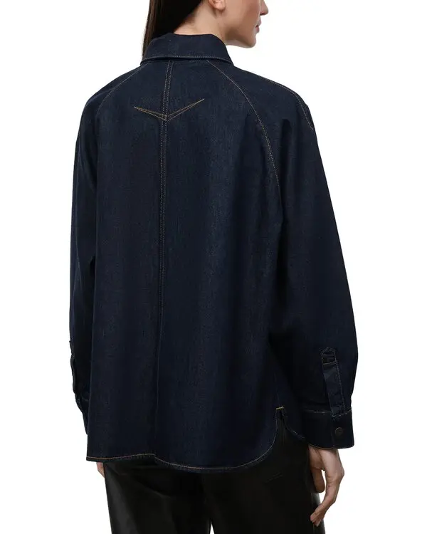 Staud Myles Denim Shirt Jacket