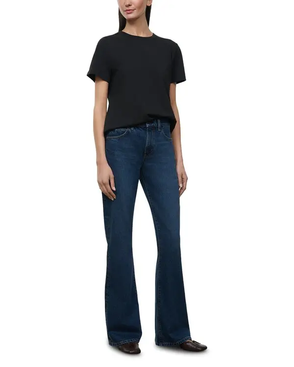 Staud Franky Mid Rise Flare Jeans