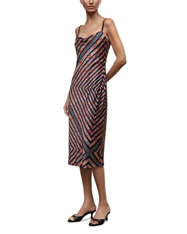 Staud Evangeline Silk Midi Dress