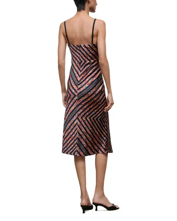 Staud Evangeline Silk Midi Dress