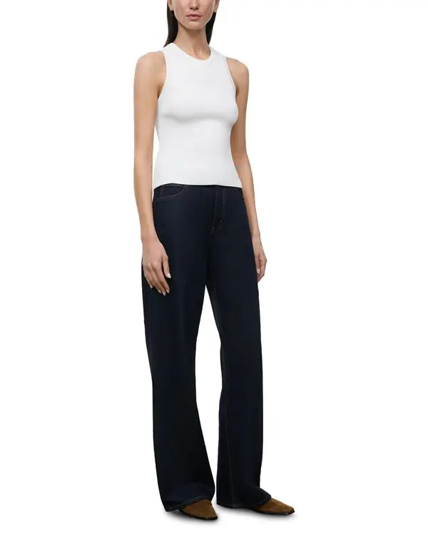 Staud Dean High Rise Straight Jeans