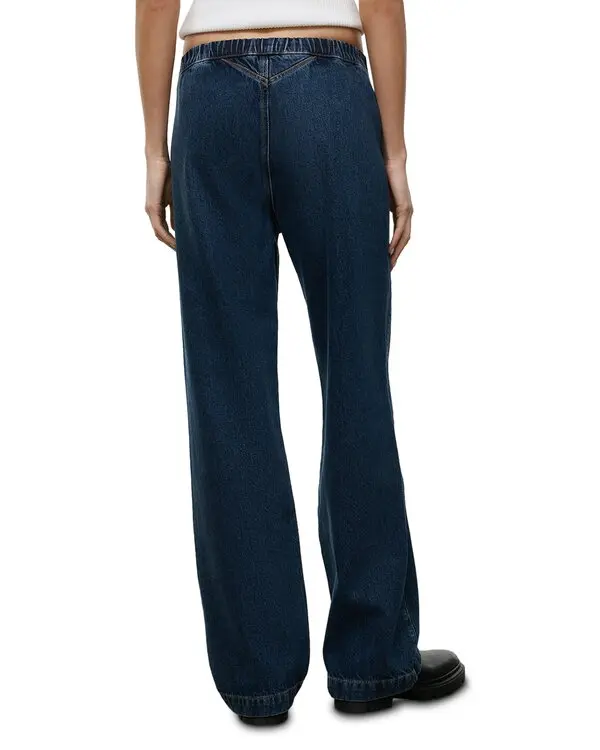 Staud Noah Mid Rise Low Slung Jeans