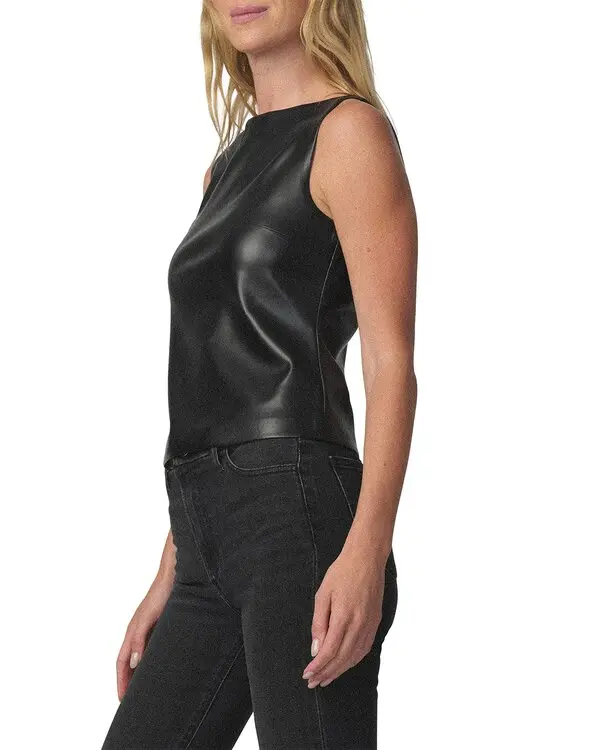 Joe's Jeans Faux Leather Boat Neck Tank Top