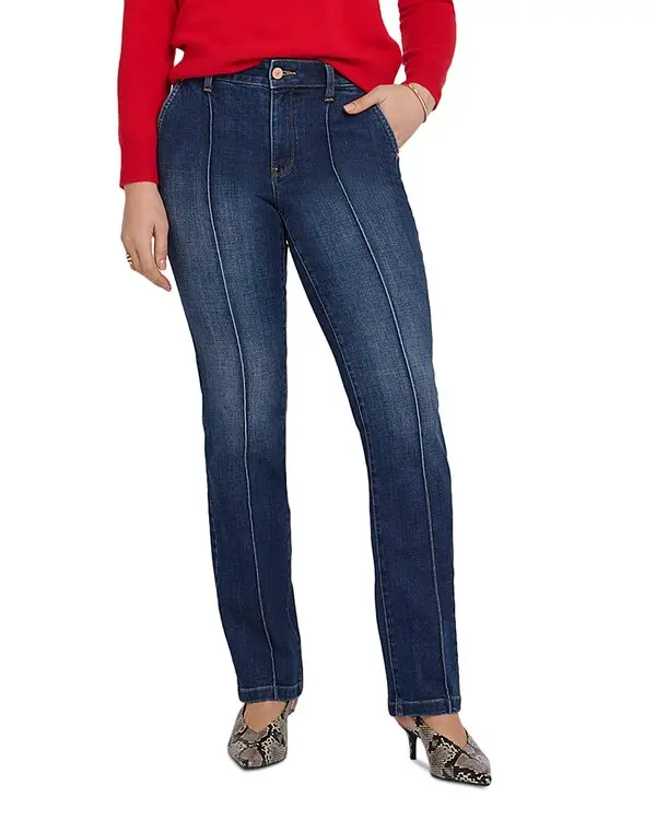 NYDJ Marilyn High Rise Straight Jeans - Skylark