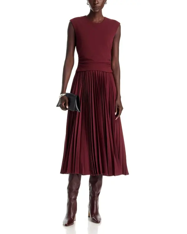 Tanya Taylor Sleeveless Pleated Dress