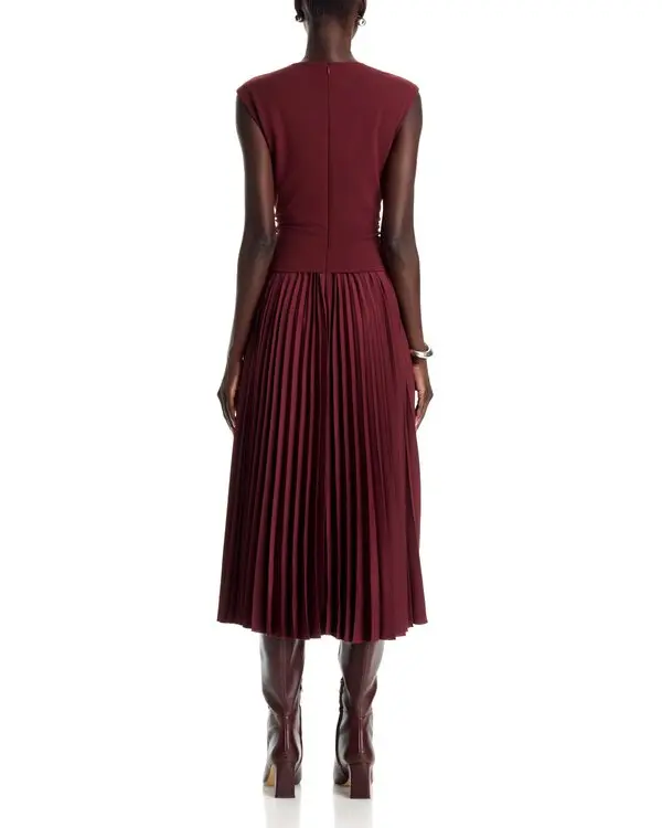 Tanya Taylor Sleeveless Pleated Dress