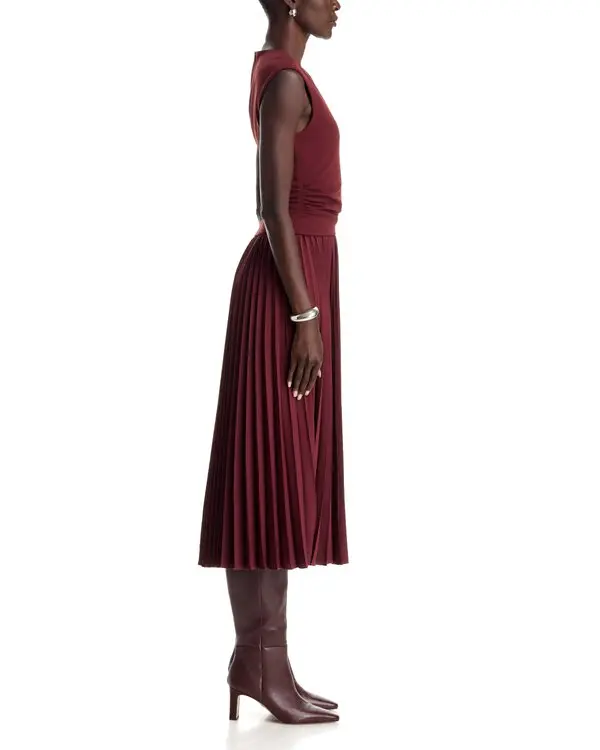 Tanya Taylor Sleeveless Pleated Dress