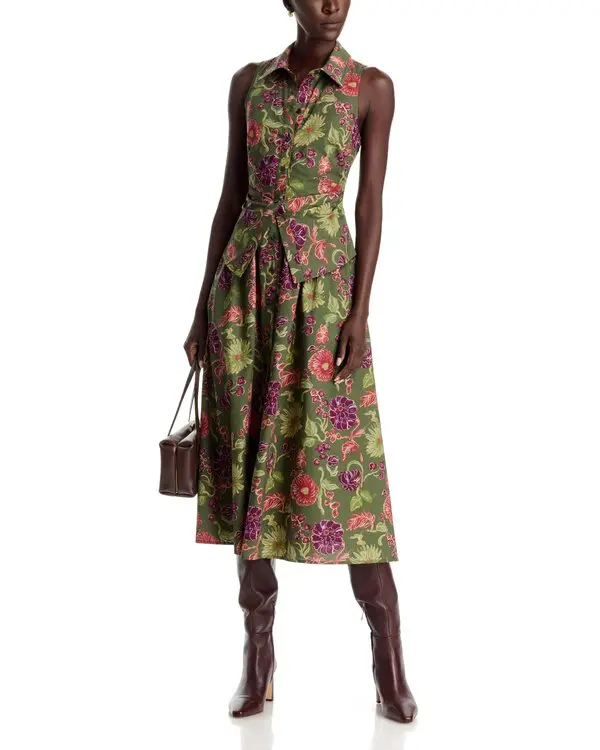 Tanya Taylor Hannah Sleeveless Shirt Dress