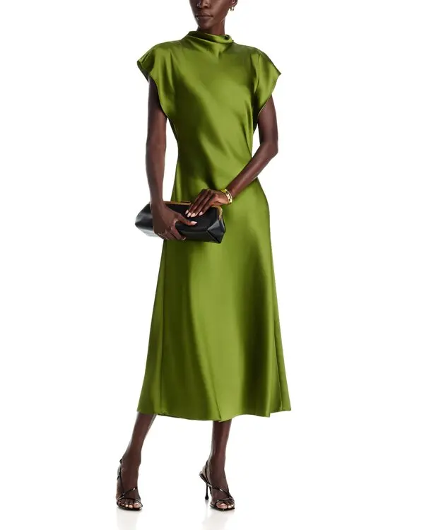 Tanya Taylor Adrien Mock Neck A Line Dress - Sprout
