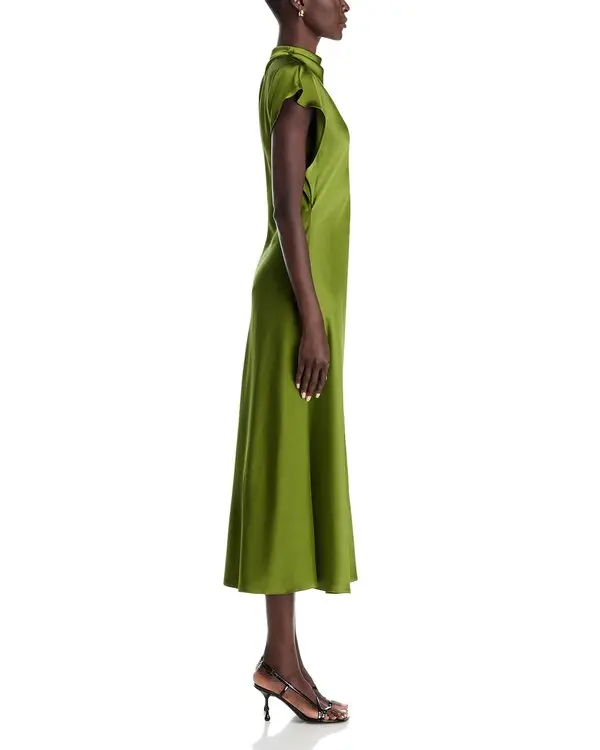 Tanya Taylor Adrien Mock Neck A Line Dress - Sprout