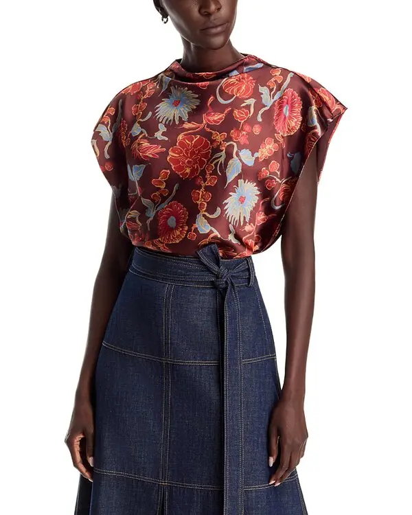 Tanya Taylor Adrian Mock Neck Top