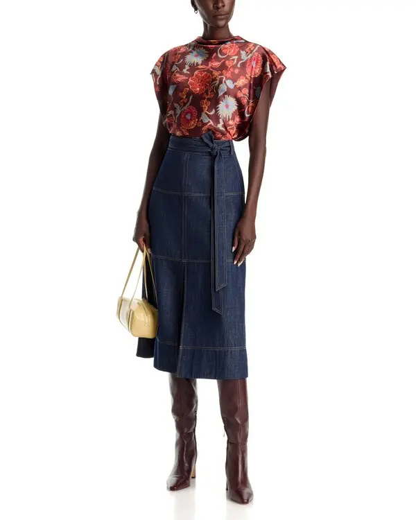 Tanya Taylor Adrian Mock Neck Top