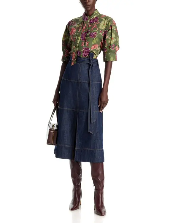 Tanya Taylor Anna Tie Neck Top