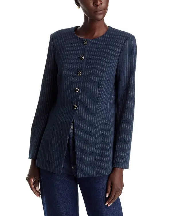 Tanya Taylor Heather Button Up Blazer